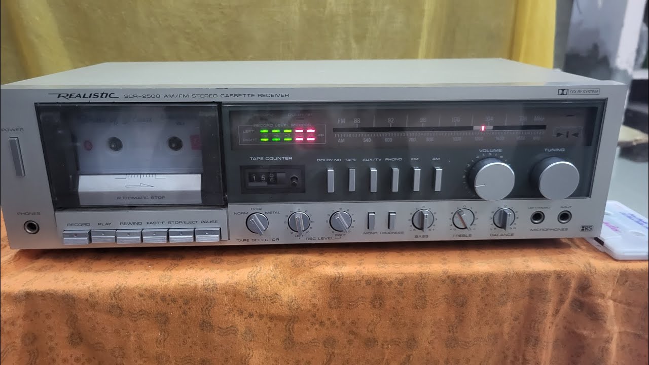 realistic cassette receiver model SCR-2500 made koriea 9828622958 - YouTube