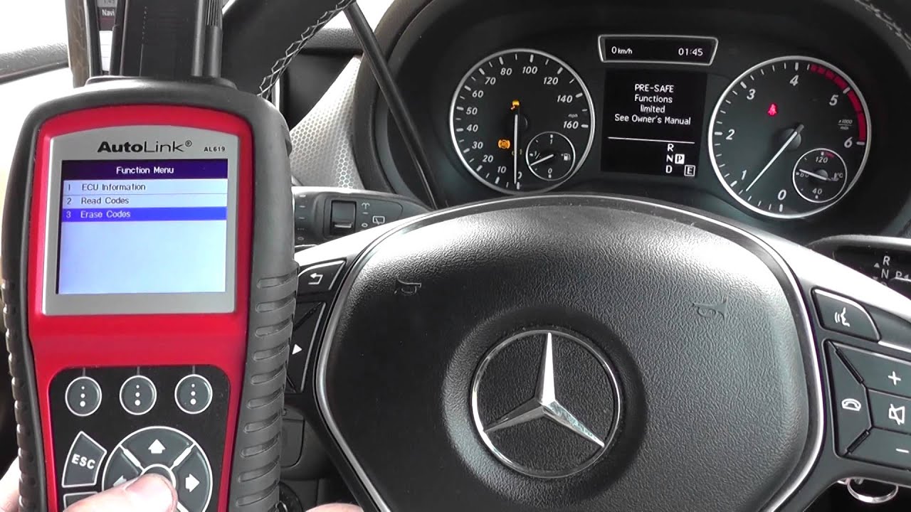 Mercedes Benz B Class W246 ABS EBD ESP Warning Diagnose & Reset Autel ...