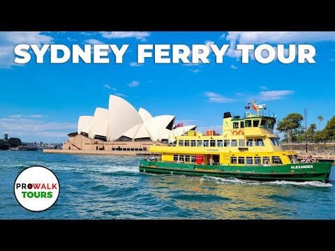 Sydney Harbor Tour | 4K60fps with Captions - Australia Ferry Boat