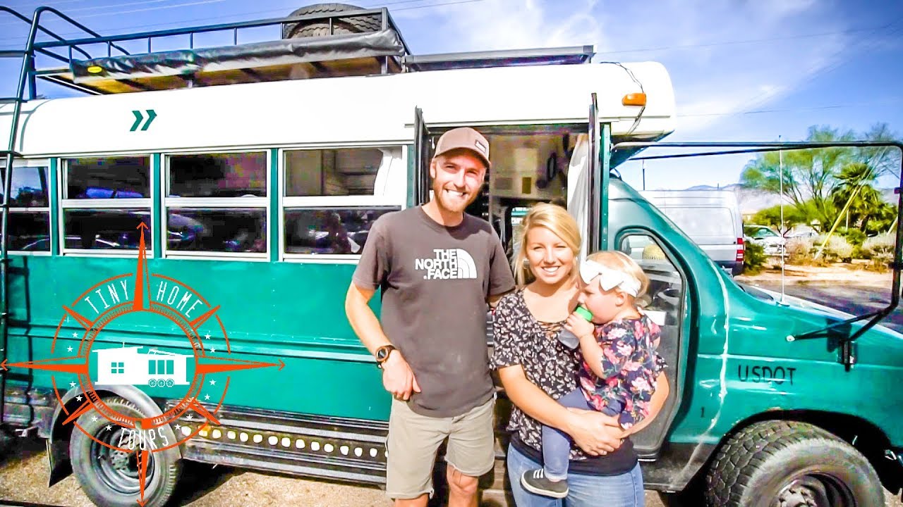 This Family Of 3 Lives & Travels Full Time In Their Mini School Bus ...