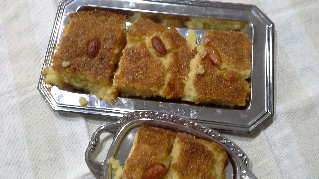 وصفة قلب اللوز / الشامية / الهريسة ------- Recette de kalbelouz ...