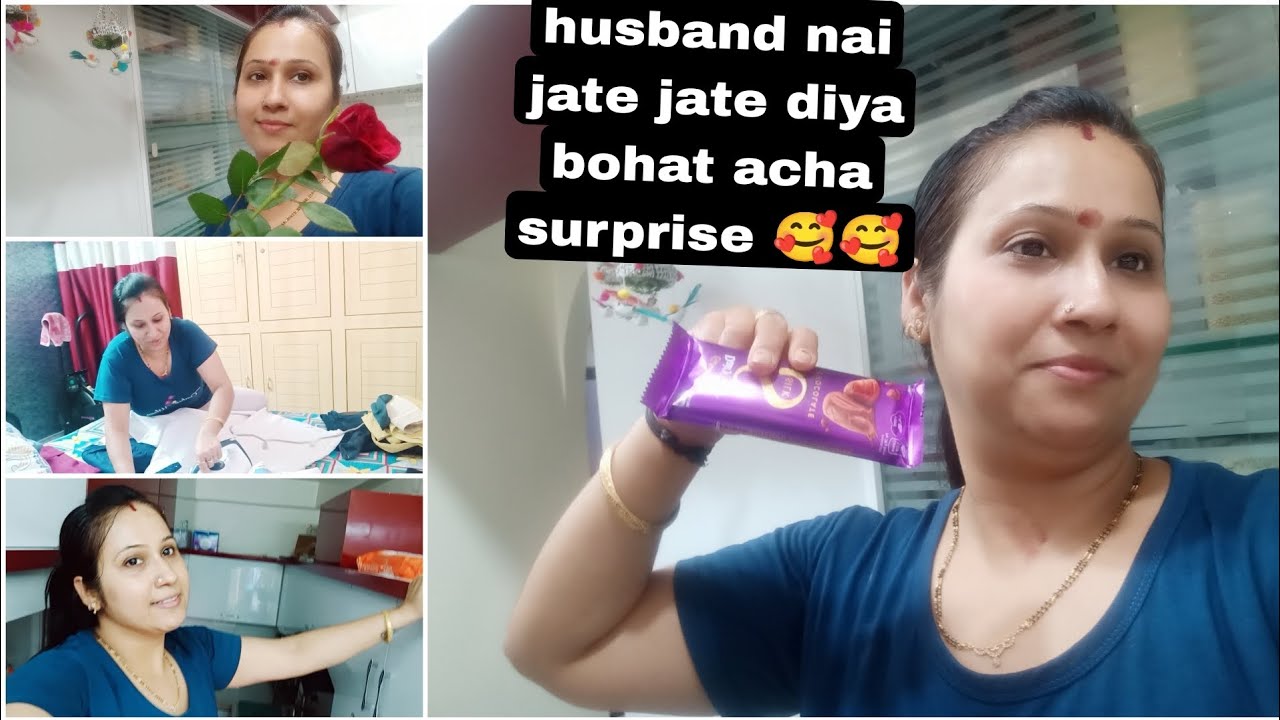Husband nai jate jate diya bohat acha surprise 🥰🥰....love you patidev ...