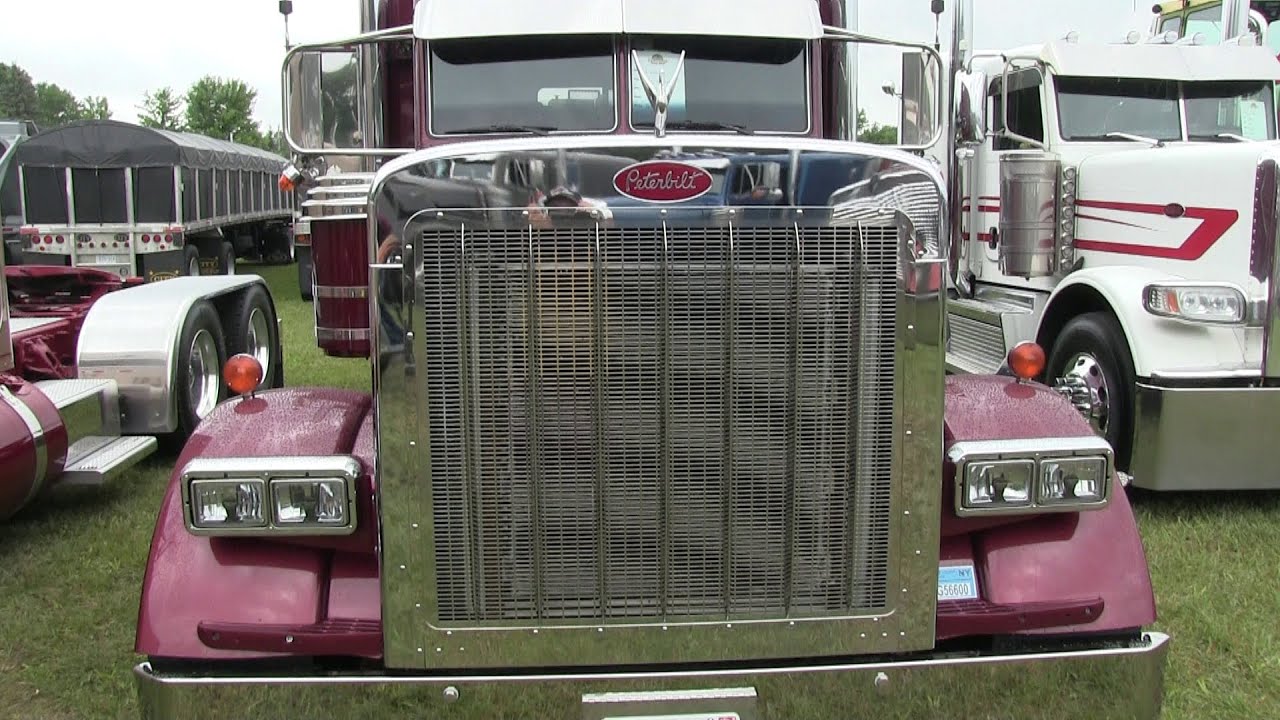 2000 Burgundy Peterbilt 379 At Clifford Truck Show 2024 - YouTube