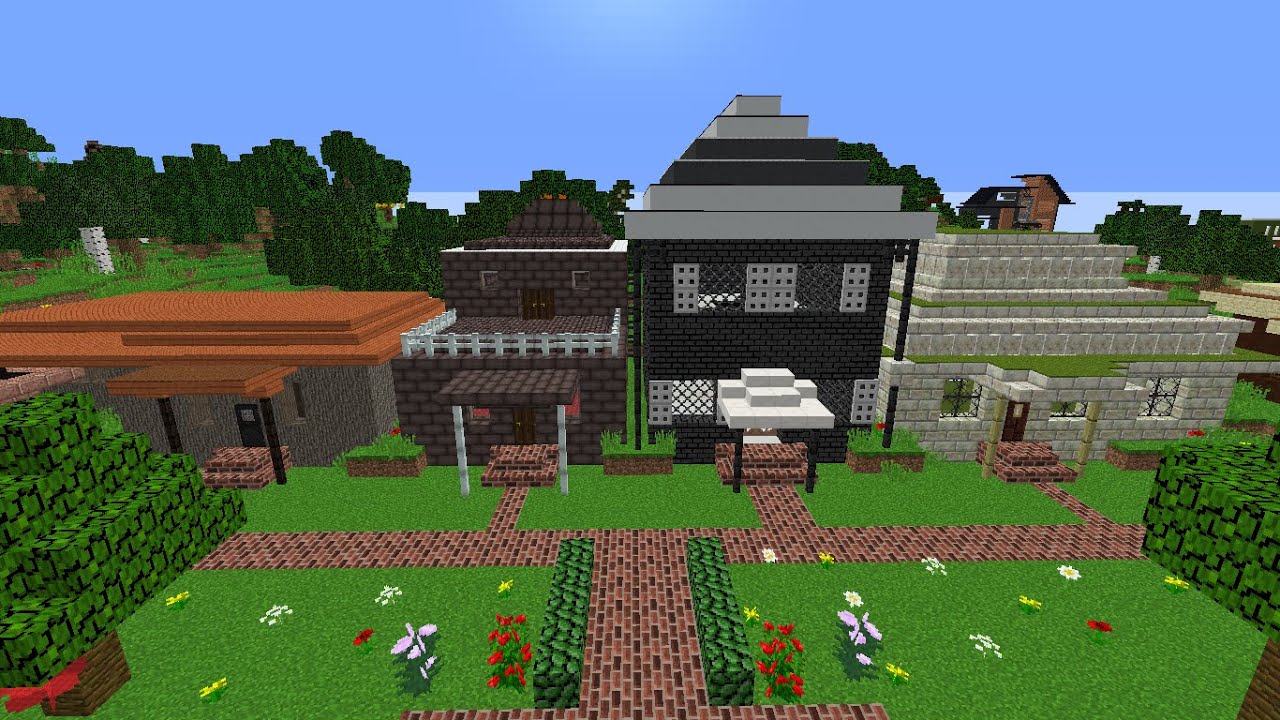 Minecraft Build - Town Center (4 of 5) - YouTube