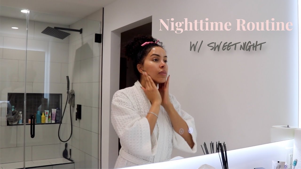 Nighttime Routine | feat. SweetNight Eye Tech Mask | Ava Pearl - YouTube