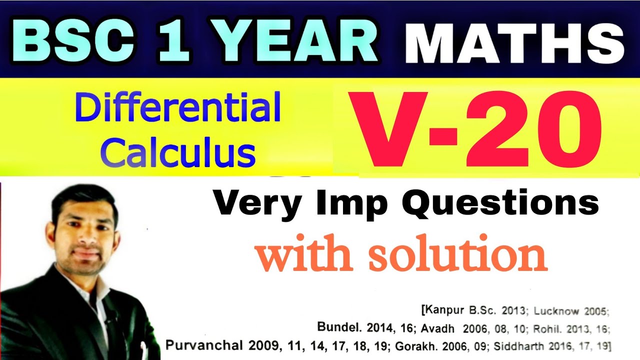 BSC 1st Year Math | Differential Calculus - Very important questions ...