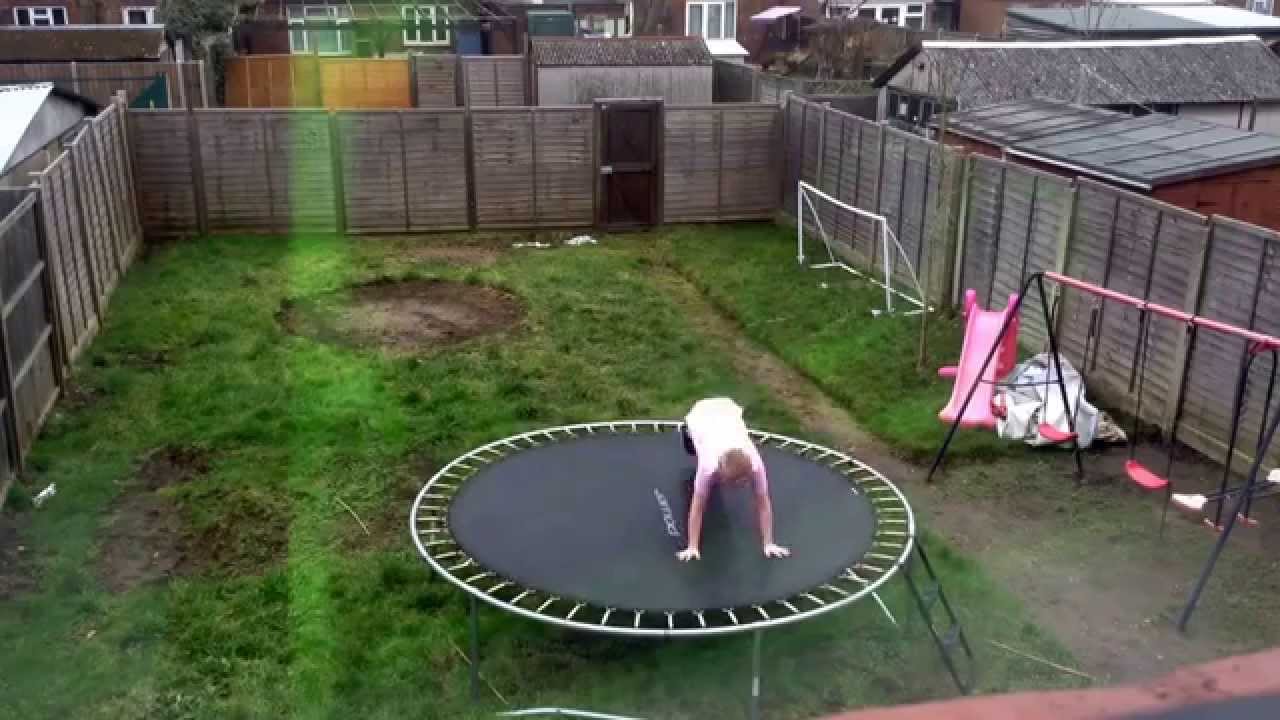 Trampoline tricks with cookie - YouTube