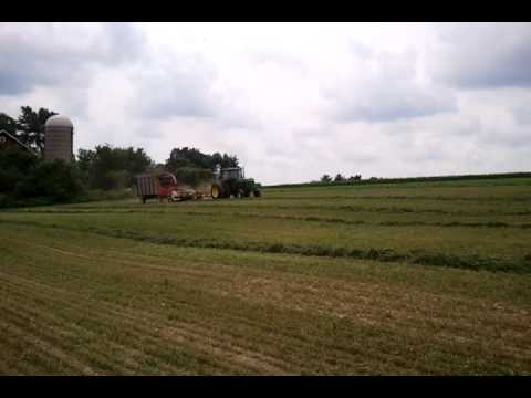 Mr. Timmay chopping hay with 4840 and Dion chopper - YouTube