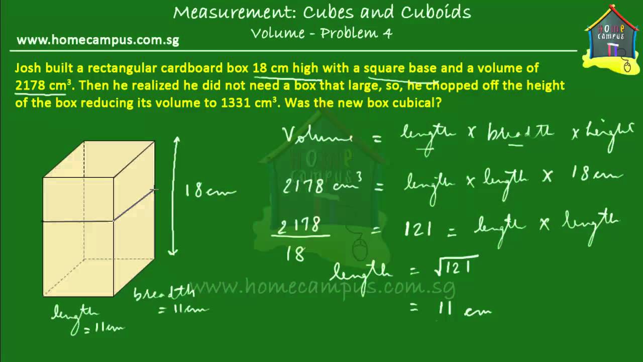 Elementary Math Grade 6 Volume Of Cubes And Cuboids Problem Sum 4 Elementary Math Grade 6 Volume Of Cubes And Cuboids Problem Sum 4
