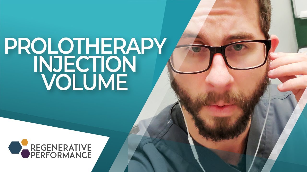 Prolotherapy Injection Volume - YouTube
