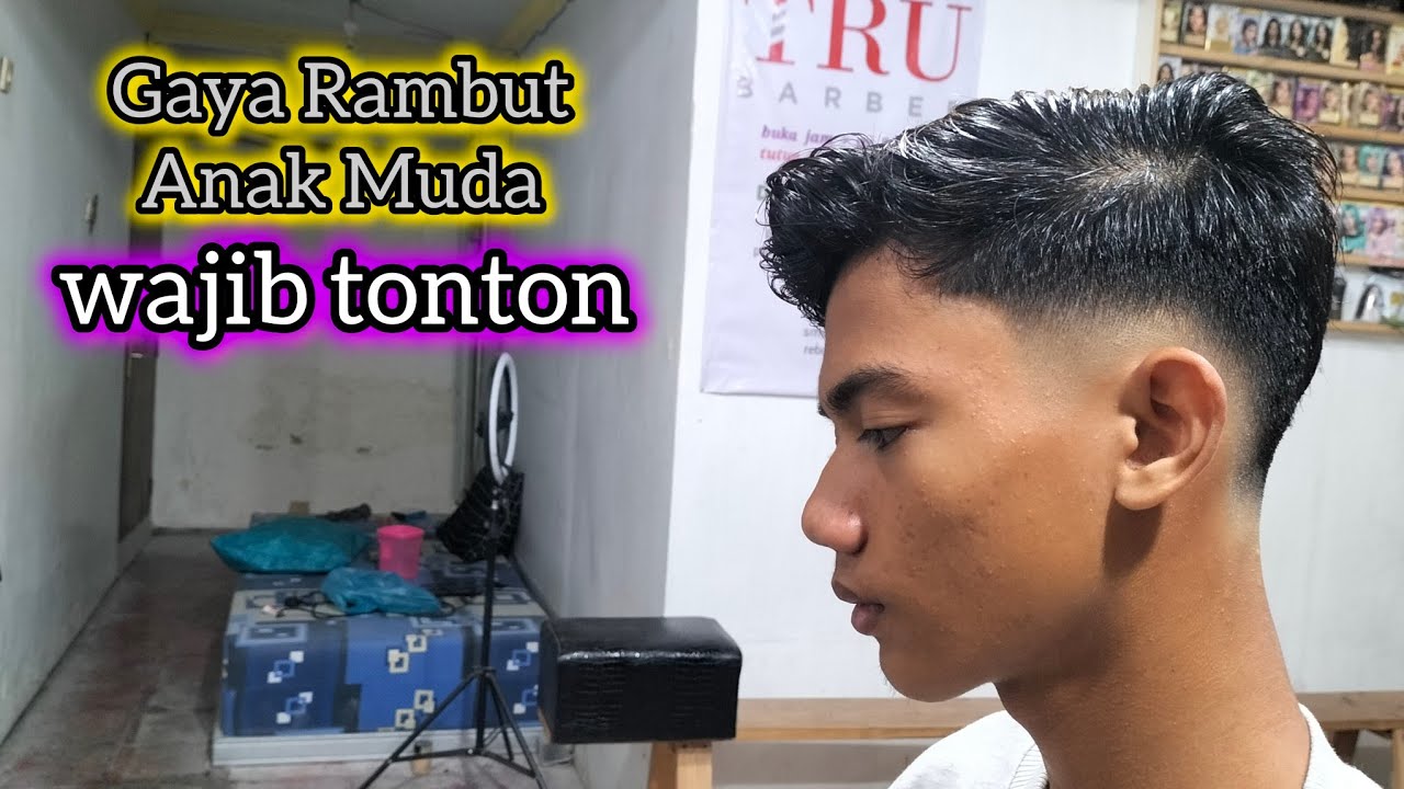 Potongan Rambut Midium Fade 💈Hair Cut Mid Fade - YouTube