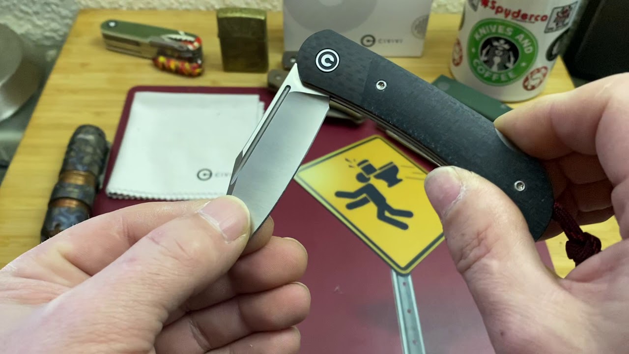 Civivi - Rustic Gent CF/Black Micarta / 42a Konform? - YouTube
