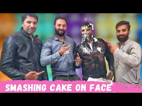 Cake Smash On Face | Surprised Gift | Smashing Birthday Cake. - YouTube