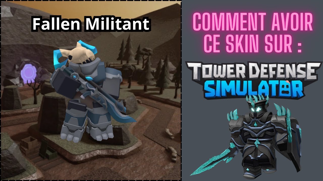 Comment avoir le skin Fallen Militant sur TDS - Gameplay - Roblox - YouTube