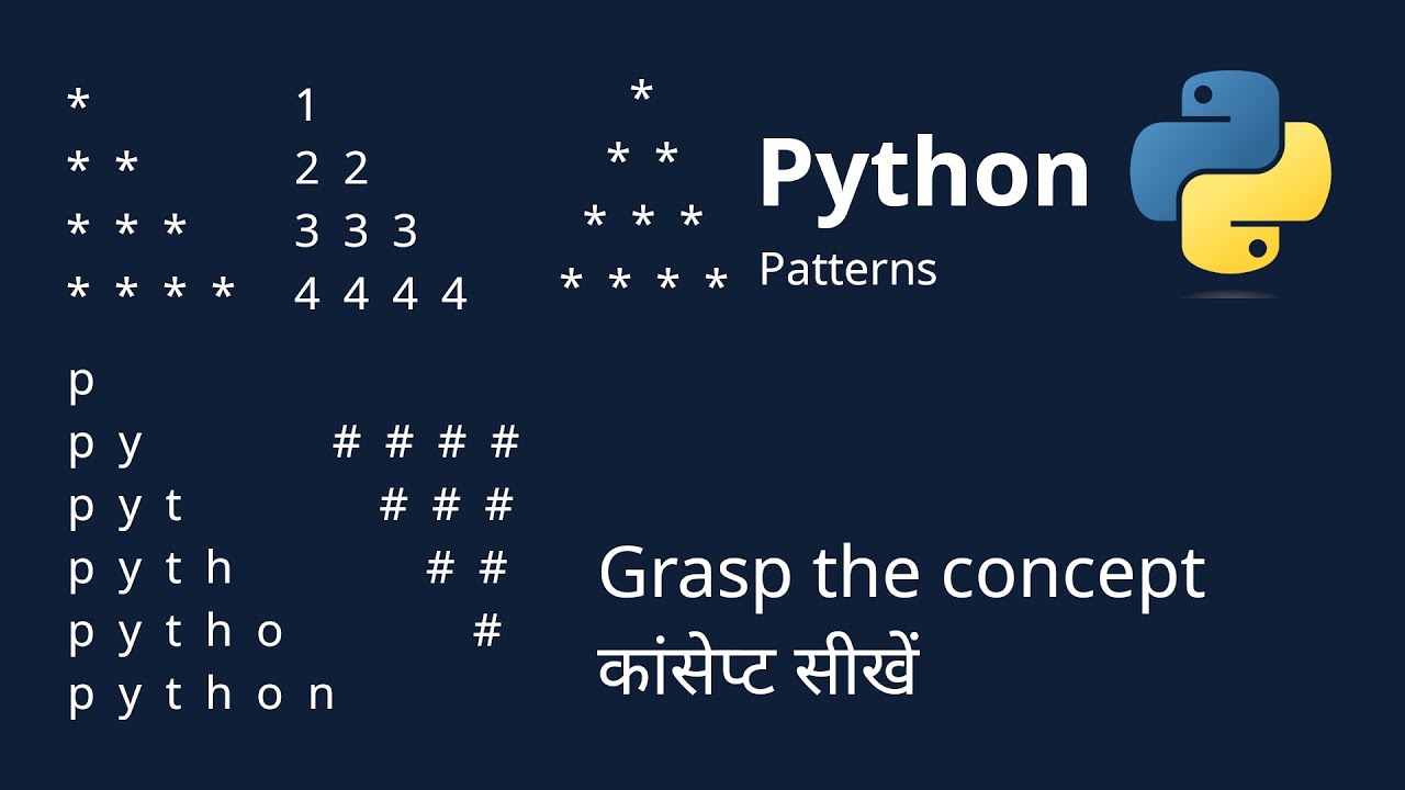 Learn Patterns in Python | HINDI - YouTube