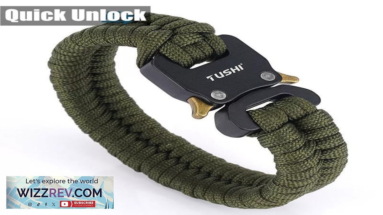 Quick Unlock Outdoor Survival Tactical Bracelet Woven Survival Tool ...