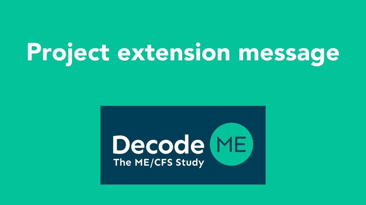 DecodeME project extension message - YouTube