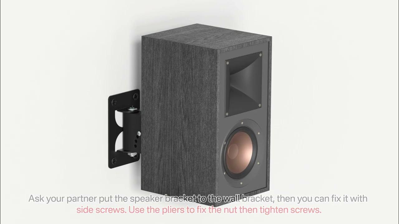 Speaker Wall Mount for Klipsch R40M and HDT-600 Speakers, Easy Install in 15 Mins - YouTube