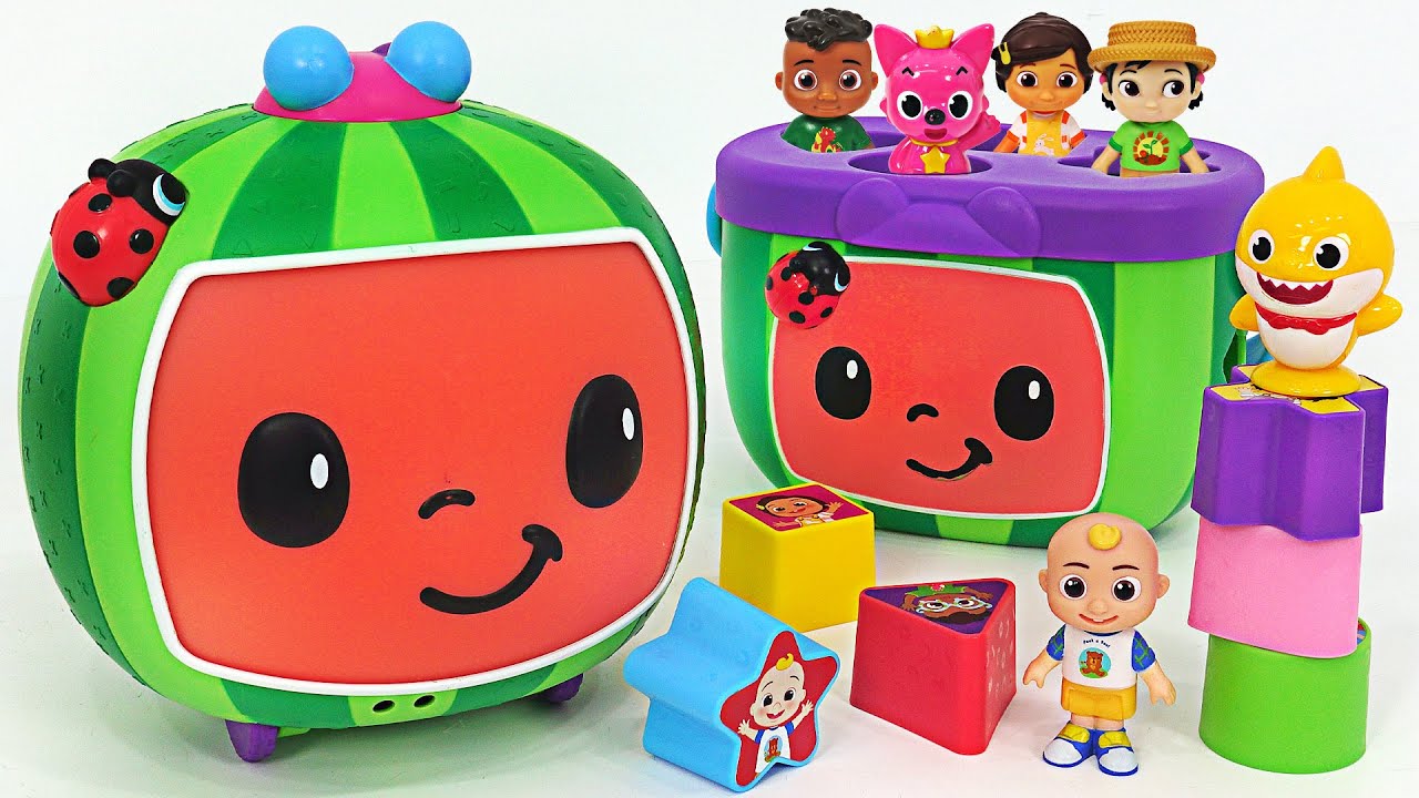 아기상어, 핑크퐁, 코코멜론 숨바꼭질 장난감 놀이 | 핑키팝토이 - YouTube