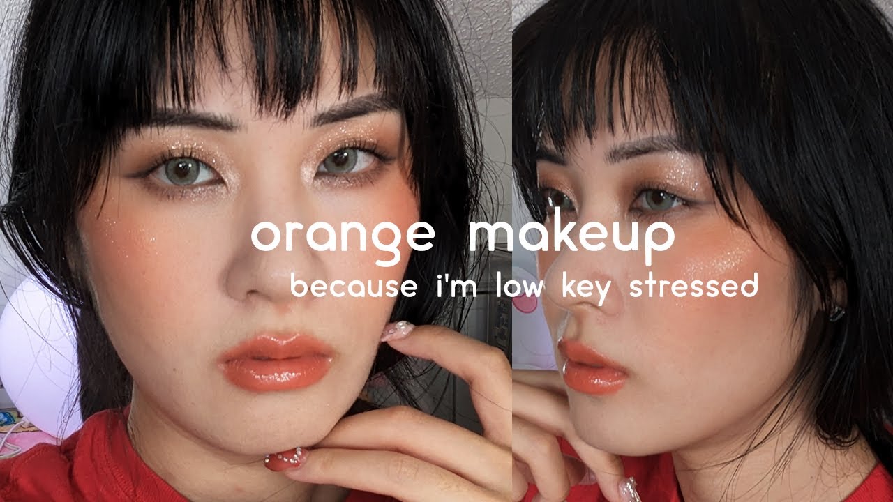 i'm orange! 🍊 makeup blush fail? doing makeup to avoid the stress #grwm - YouTube