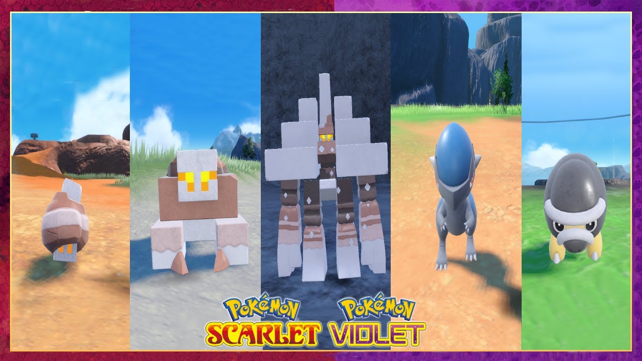 Pokemon Scarlet & Violet Nacli,Naclstack,Garganacl,Cranidos & Shieldon ...
