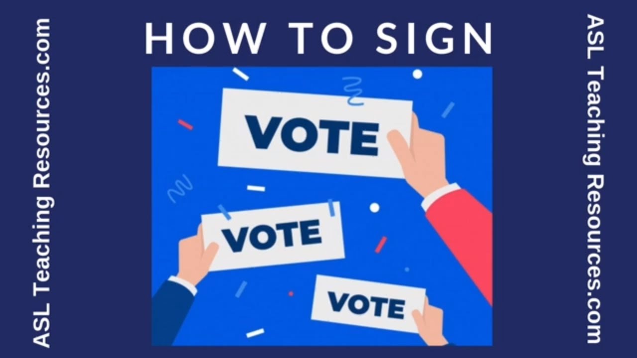 Learn How to Sign the Word Vote - YouTube
