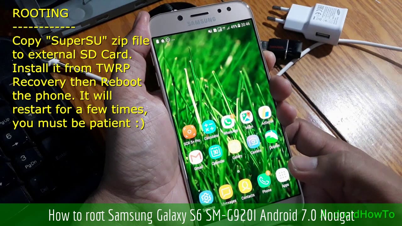 How to root Samsung Galaxy S6 SM-G920I Android 7.0 Nougat - YouTube