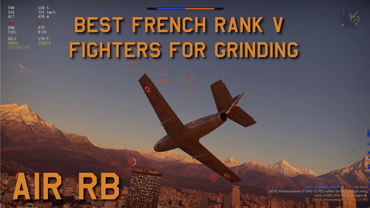 Best French Rank V Fighters for Grinding: M.D.450B Ouragan, M.D.452 ...