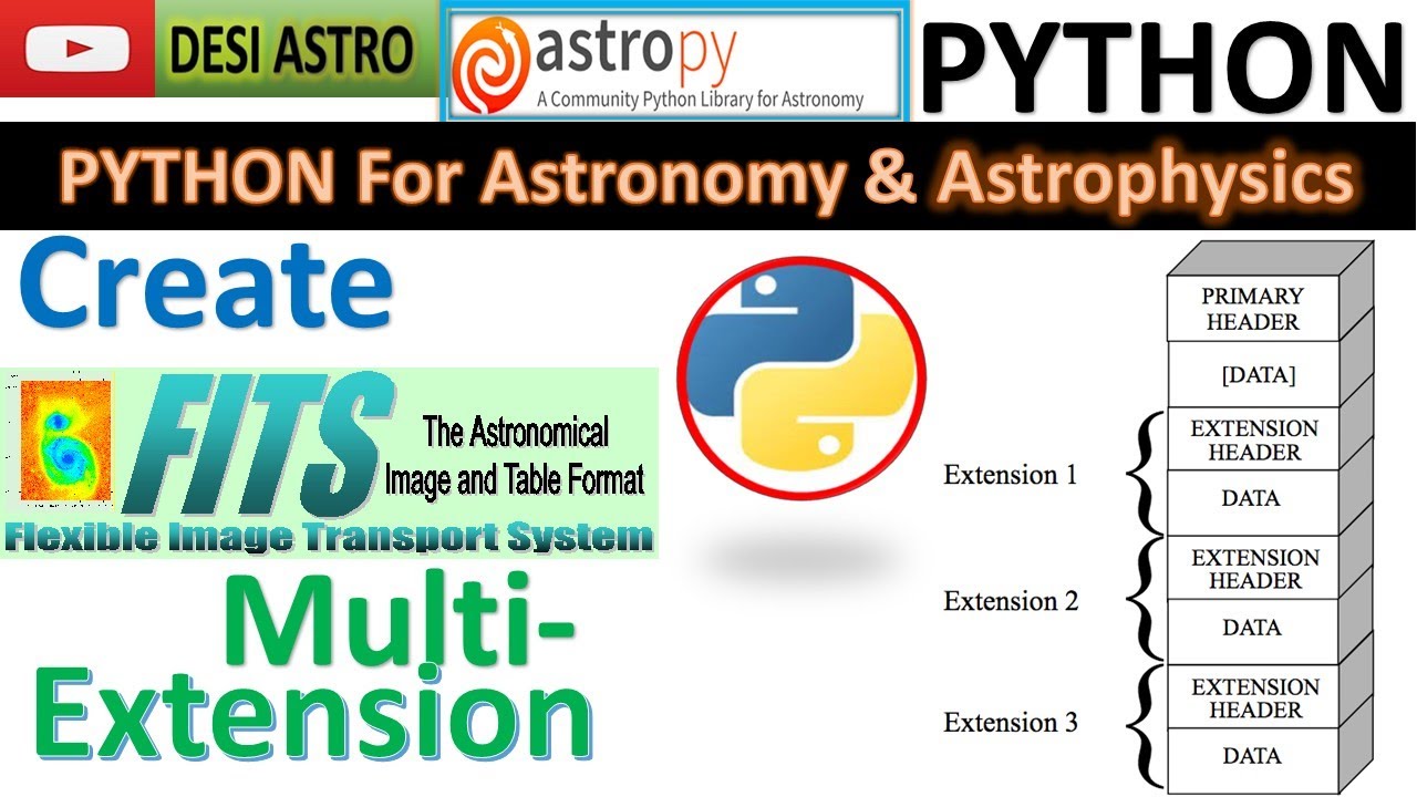 Astropy Create Multi Extension Fits File From Scratc Python For Astronomy Data Analysis Youtube