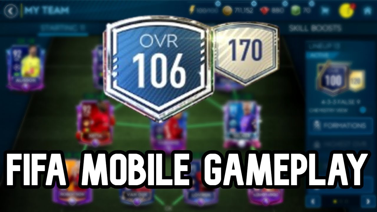 FIFA MOBILE 20 GAMEPLAY WITH 106 OVR TEAM - YouTube