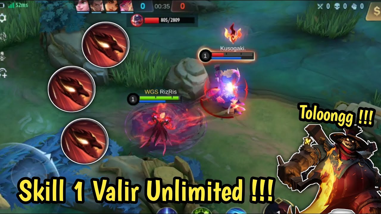 FRANCO RUSUH BUFF MALAH LARI ! VALIR LEVEL 1 SKILL GAK HABIS HABIS ...