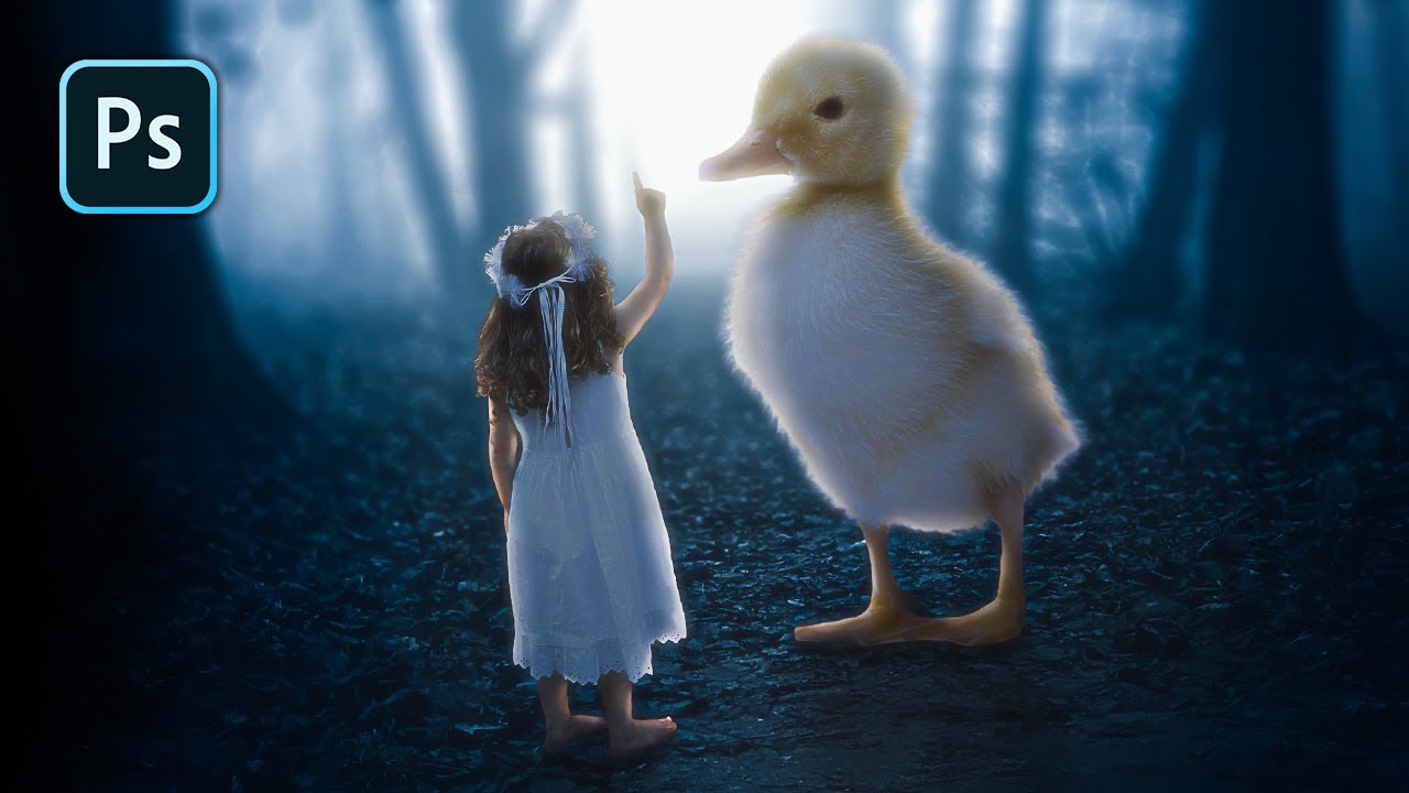 Child and Duck Photo Manipulation Photoshop Tutorial - YouTube