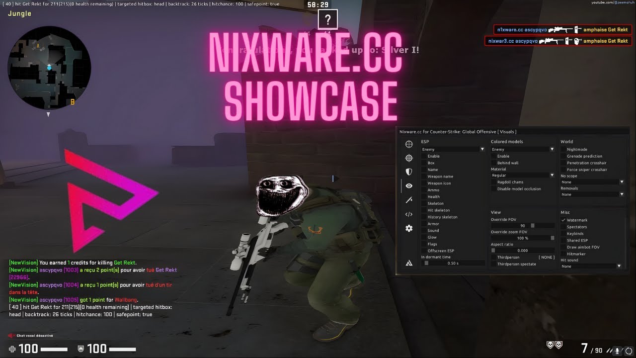 Nixware.cc vs Neverloose showcase ! - YouTube