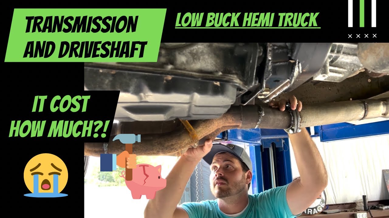 Custom trans mount and driveshaft - Low Buck Hemi Truck - YouTube