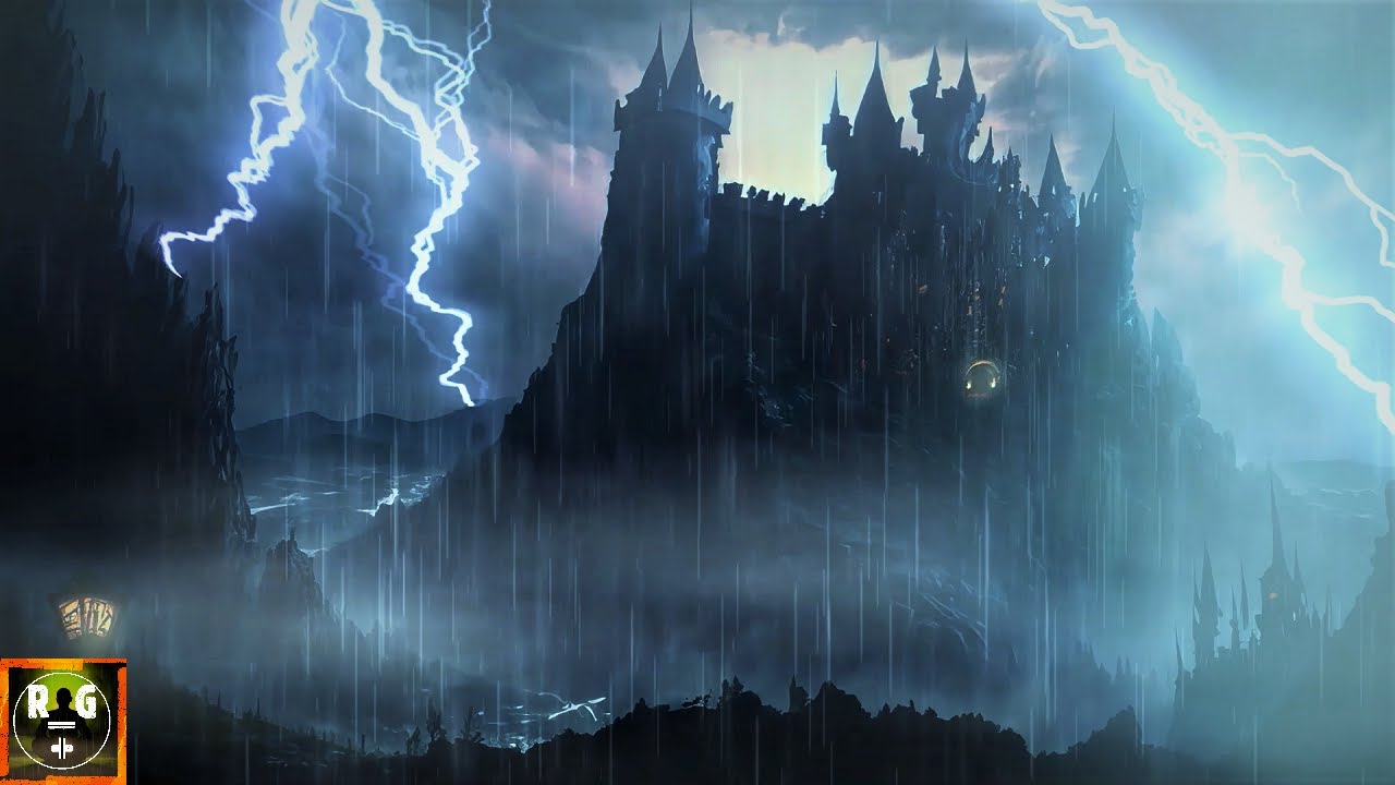 Thunderstorm and Rain Sounds on Dracula's Castle with Amazing Thunder ...