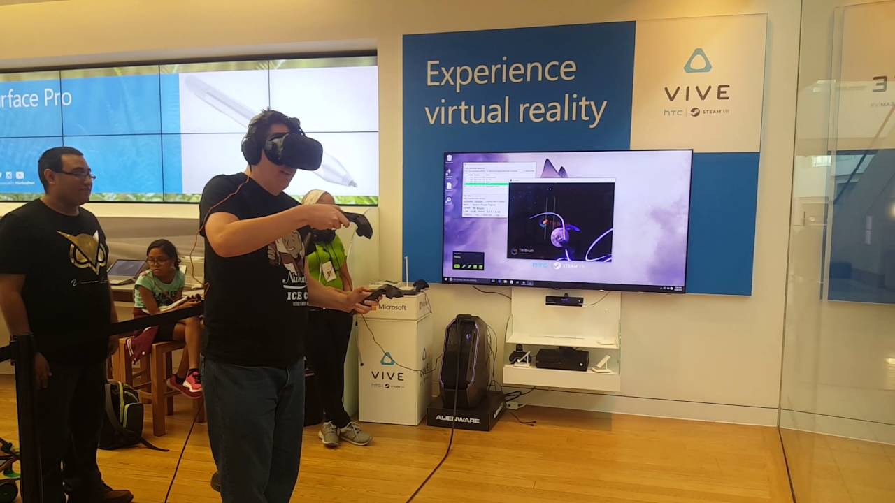 Max's first HTC Vive experience. - YouTube