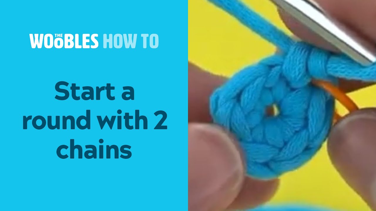 How to start crocheting in the round: The chain 2 (ch 2) method - YouTube