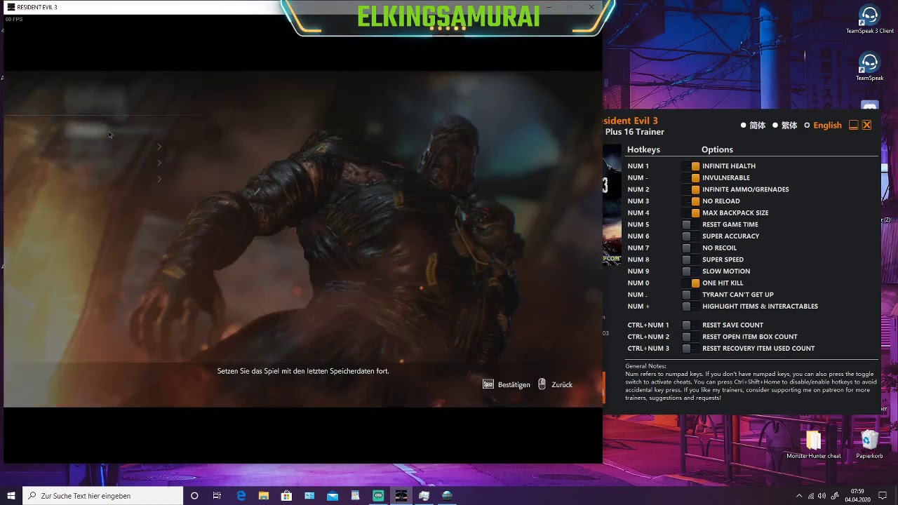 Resident Evil 3 Remake Plus 16 Trainer god mode free !! - YouTube