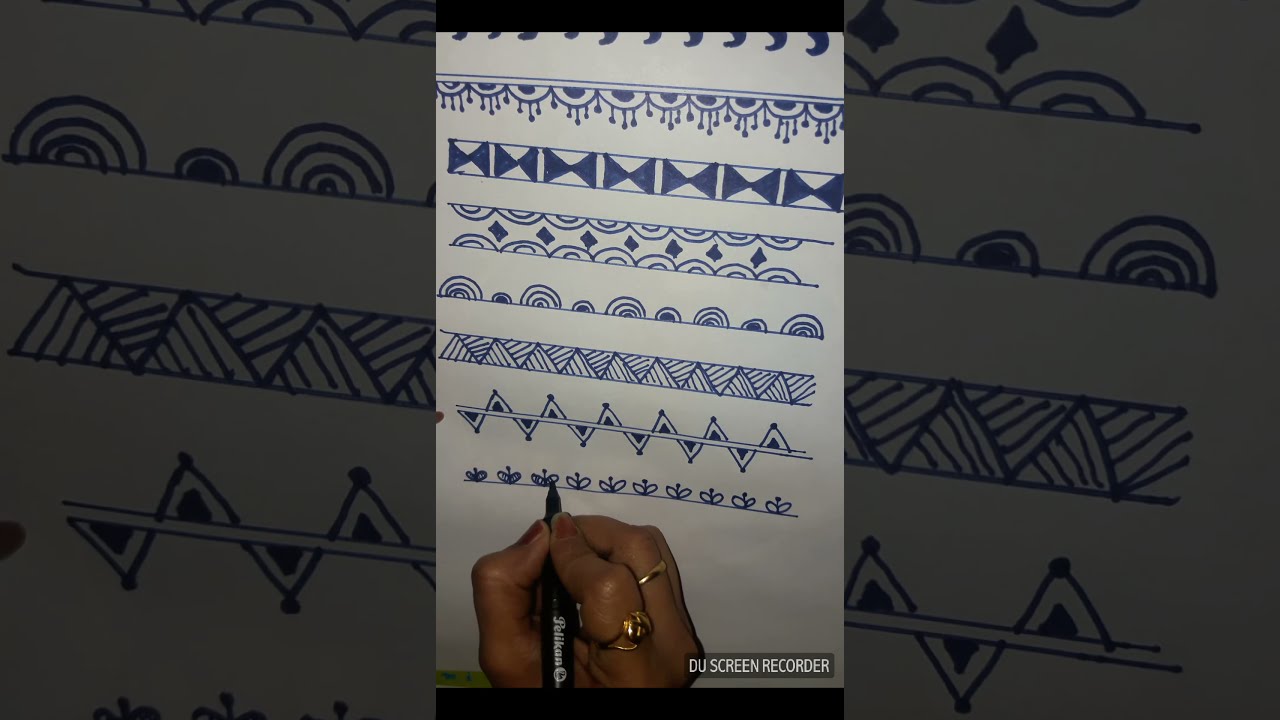 Warli art border designs: part 2 - YouTube
