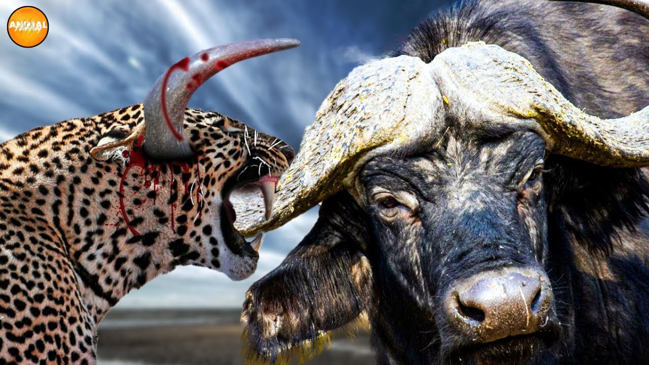Leopard Attacks Buffalo Cubs - Angry Buffalo Herd Destroy Leopards ...