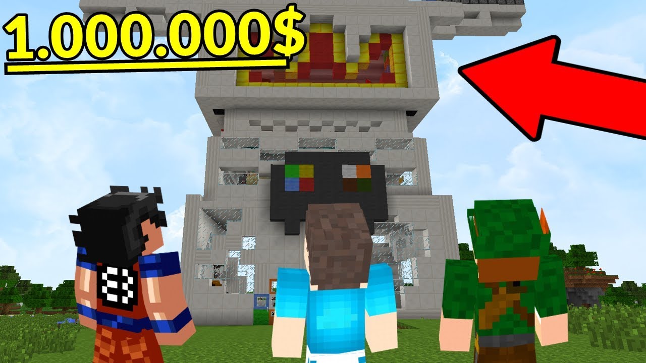 NOS MUDAMOS PARA A NOVA MANSÃO YOUTUBER NO MINECRAFT!! ROBIN HOOD, BETO ...