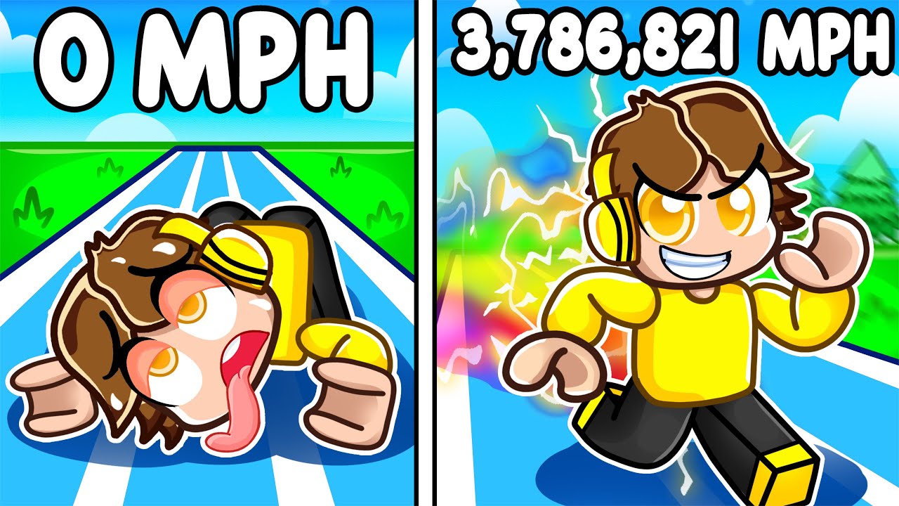 Roblox But I Ran 3,786,821 MPH To Be The FASTEST In Running Simulator ...