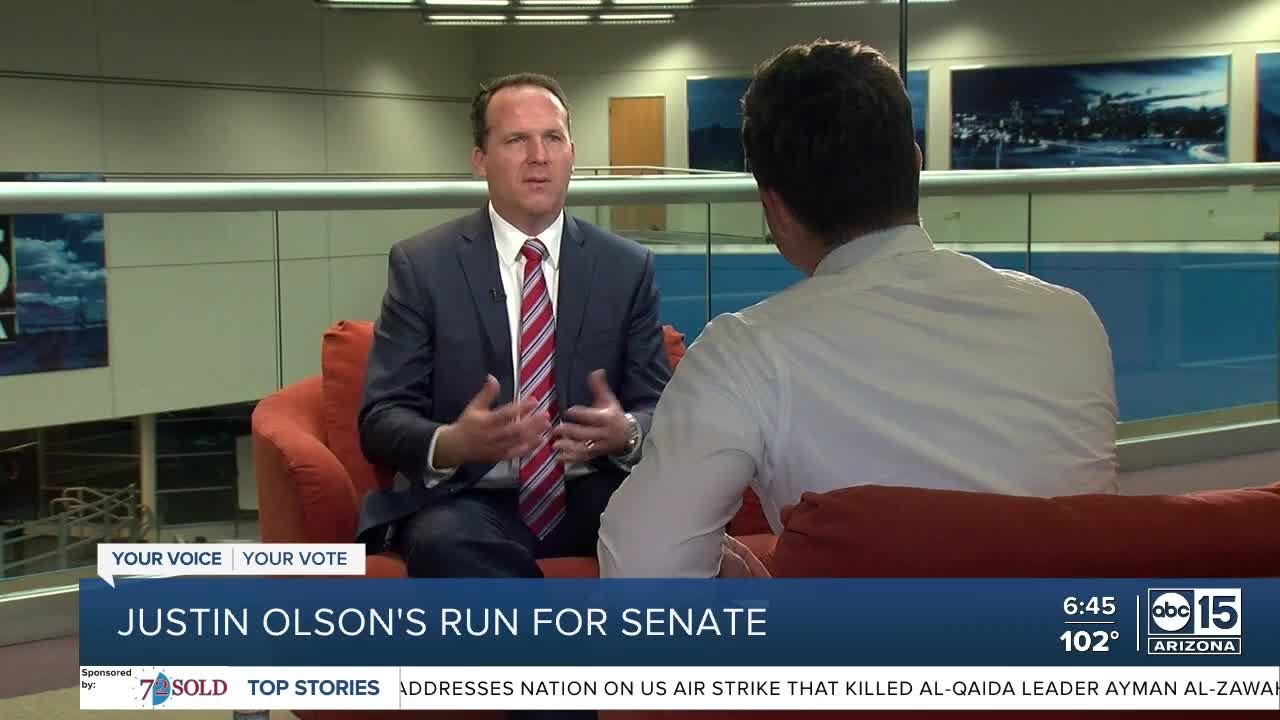 Justin Olson sits with ABC15 ahead of primary day - YouTube