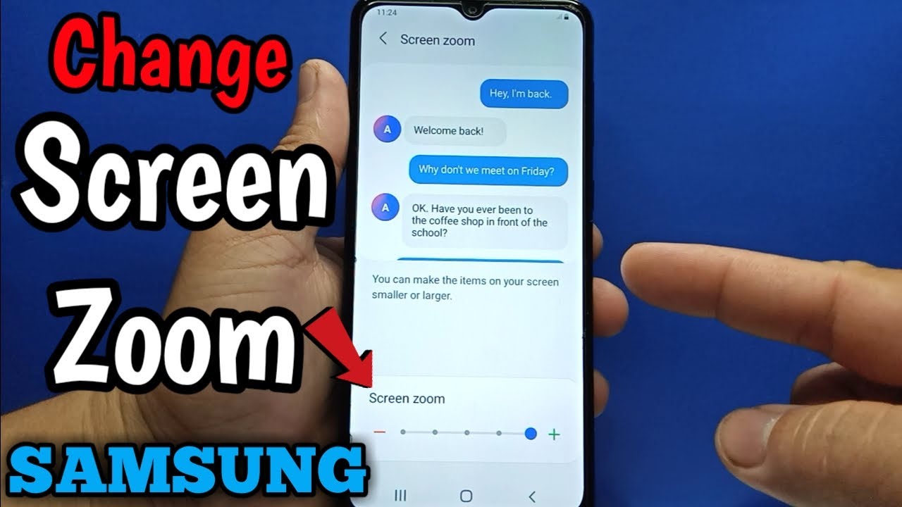 How to change screen zoom on Samsung Galaxy A02 - YouTube