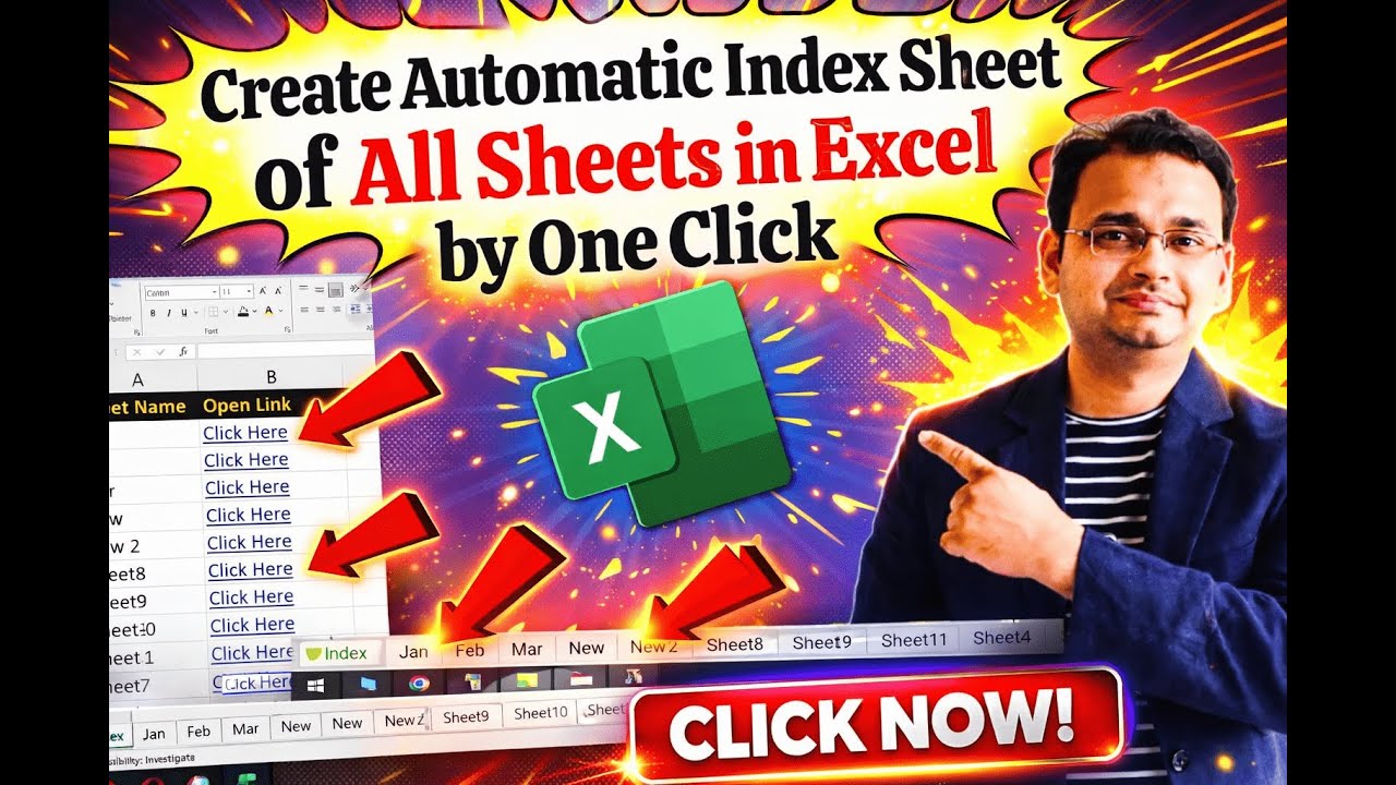 Create Automatic Index Sheet of All Sheets in Excel Using VBA by One ...