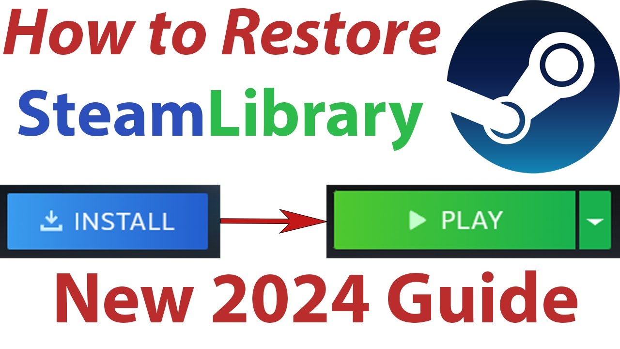 {2024 New Version} HOW to RESTORE Steam Games (SteamLibrary) Simple and ...