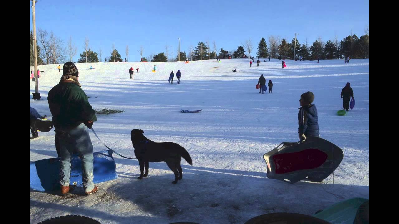 Stubbs Park Sledding, Centerville OH - YouTube