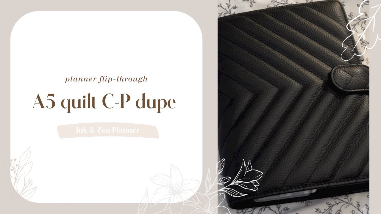 A5 PLANNER FLIP // quilted cloth + paper dupe - YouTube