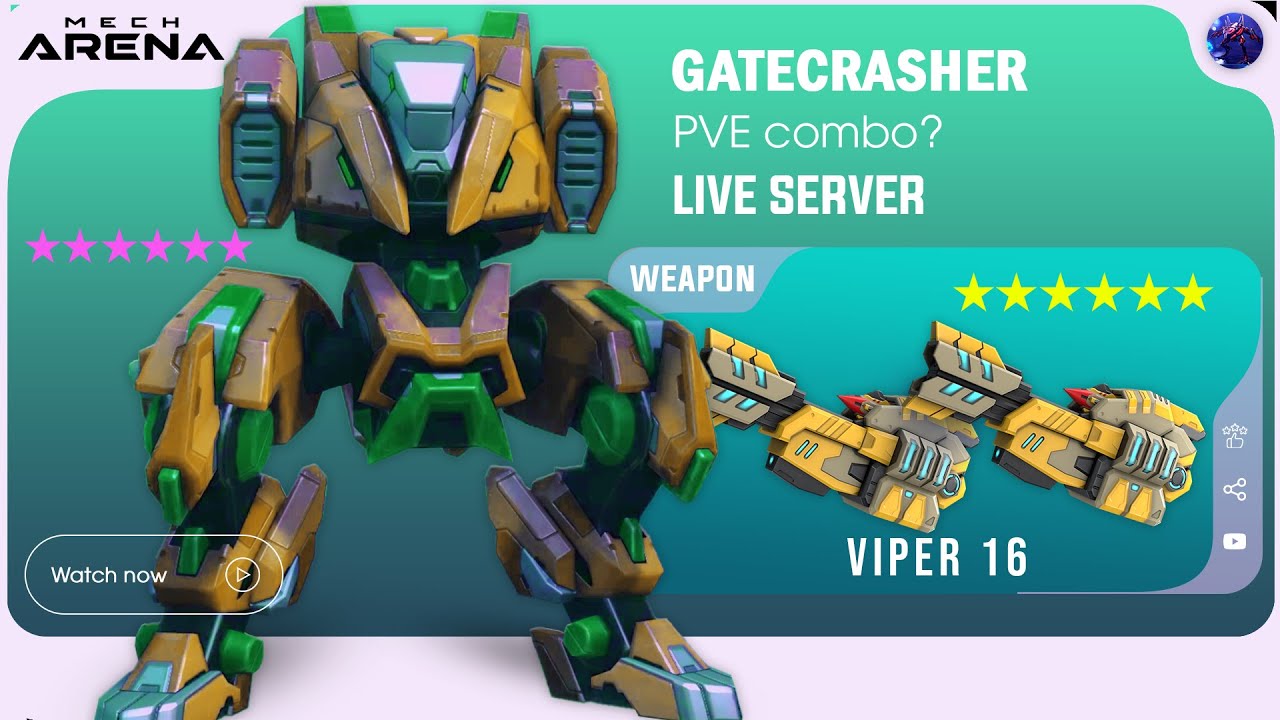 Gatecrasher Viper 16 - Is this really a good combo? - Mech Arena - YouTube
