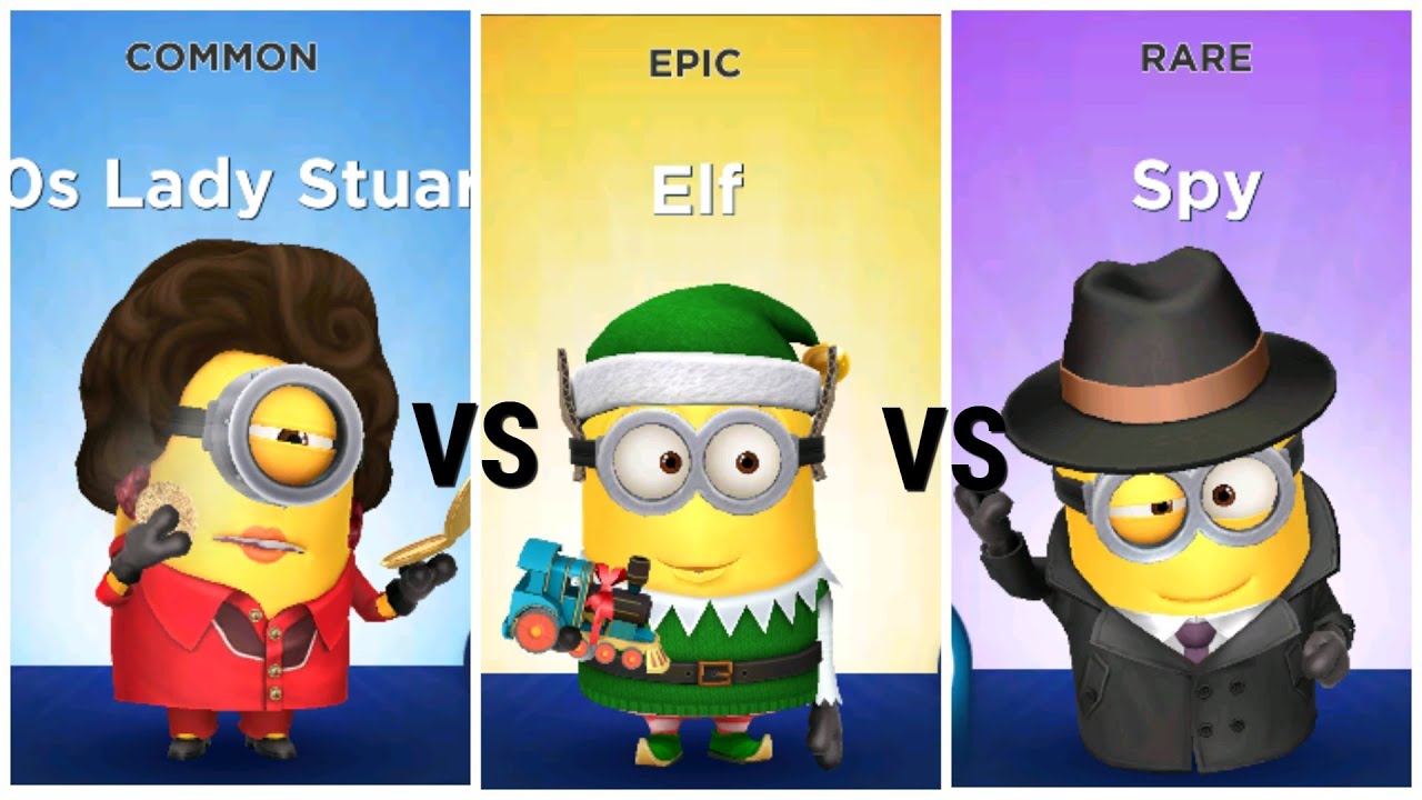 Minion Rush 70s Lady Stuart VS Elf VS Spy - YouTube